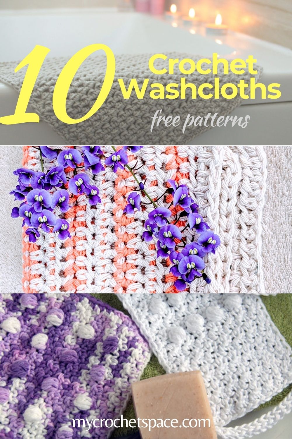 10 Free Crochet Washcloth Patterns - My Crochet Space