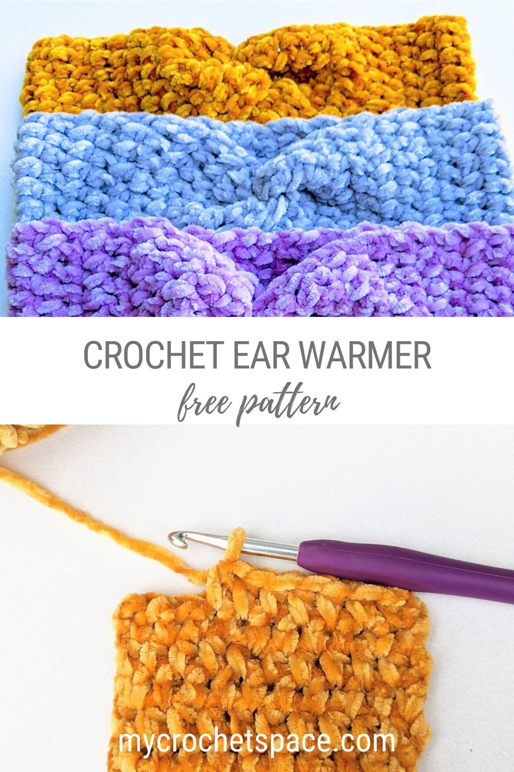 Easy Crochet Ear Warmer / Headband - Free Pattern - My Crochet Space
