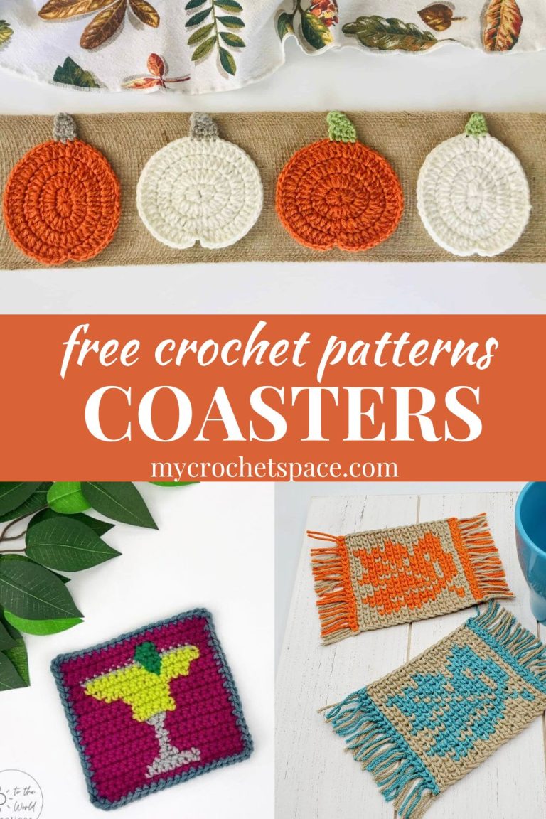 35 Fun & Free Crochet Coaster Patterns - My Crochet Space