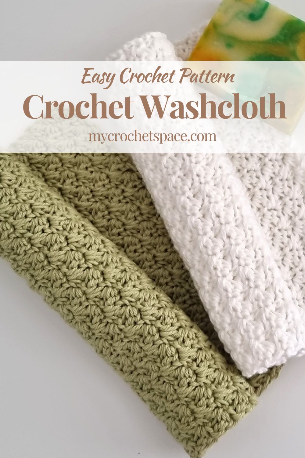 Crochet Easy Washcloth - Free Pattern - My Crochet Space