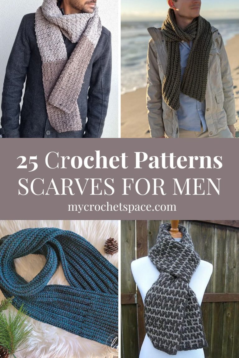 25 Crochet Men's Scarf Patterns - My Crochet Space