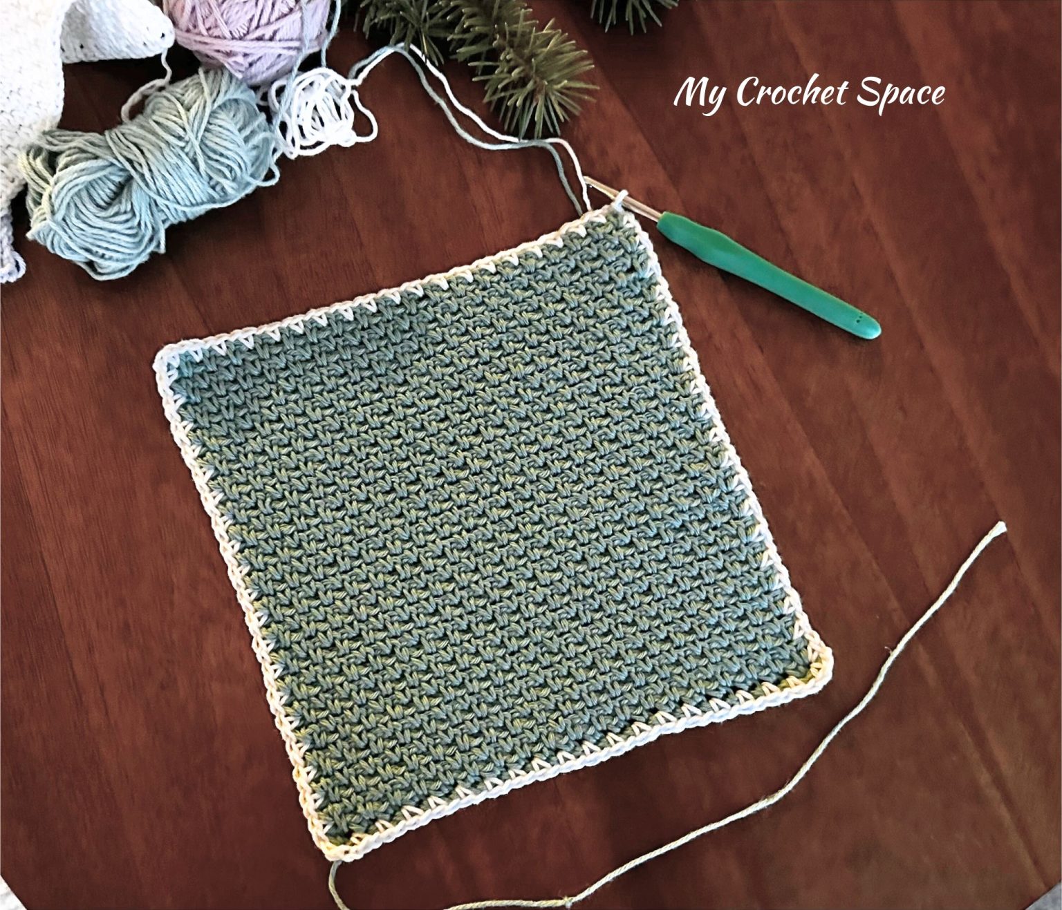 Beginner Crochet Washcloth Pattern - My Crochet Space