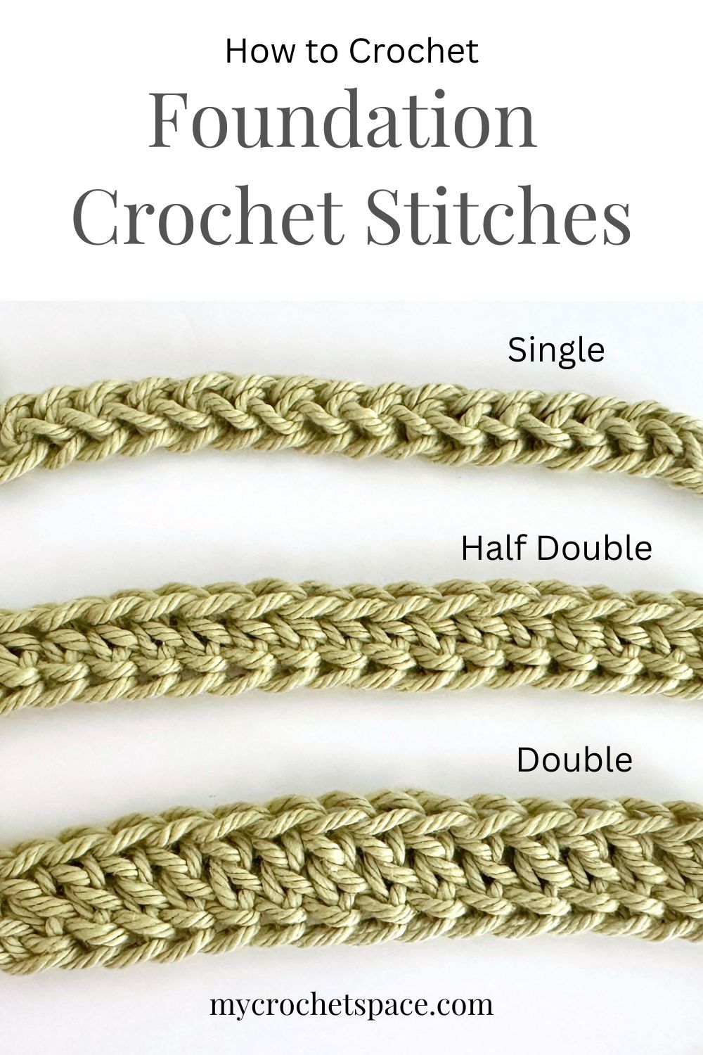 Foundation Crochet Stitches - My Crochet Space