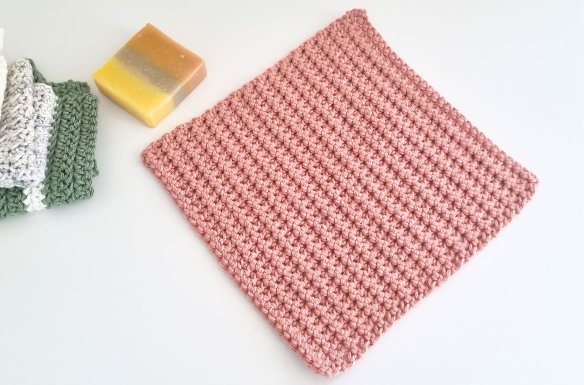 Simple Crochet Dishcloth Pattern - My Crochet Space