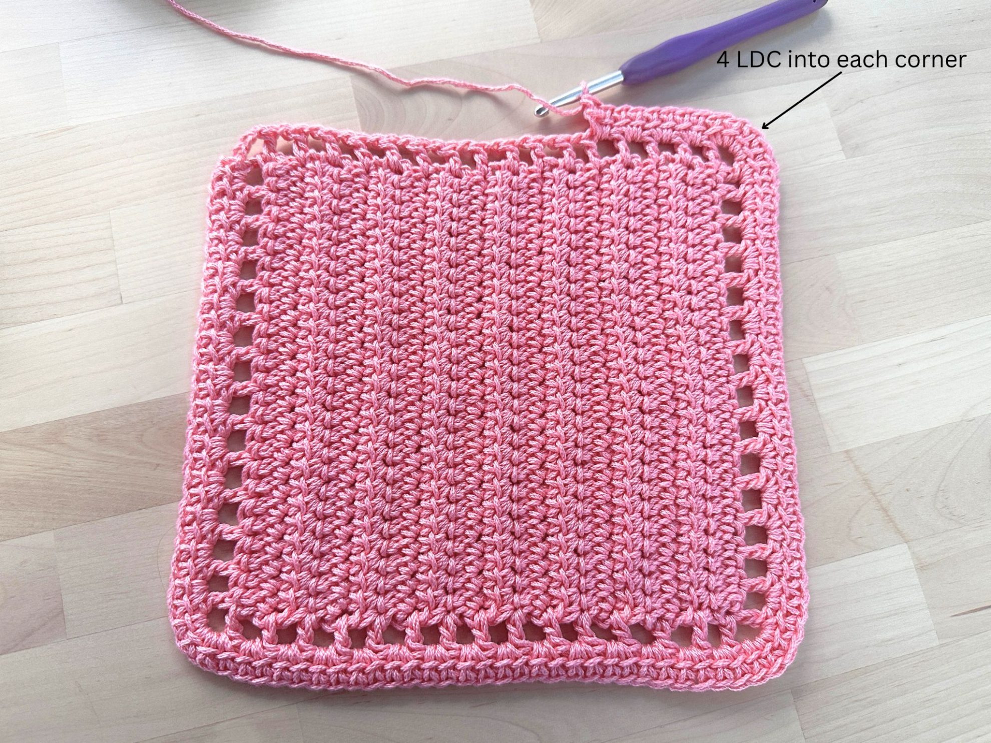 Linked Double Crochet - Summer Washcloth Pattern - My Crochet Space