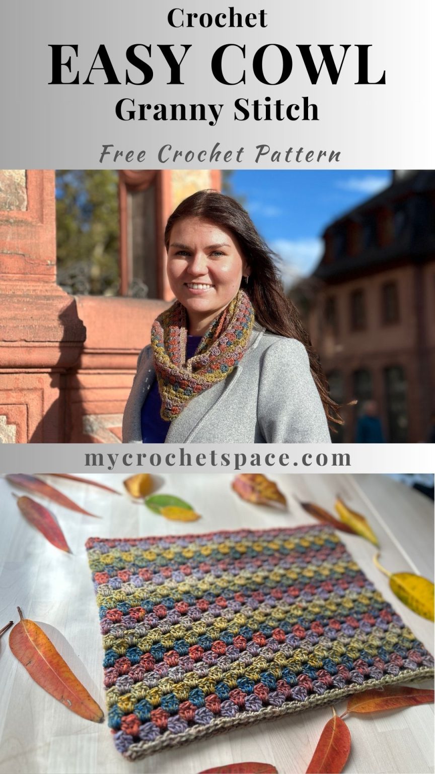 Falling Leaves Granny Stitch Crochet Cowl - My Crochet Space