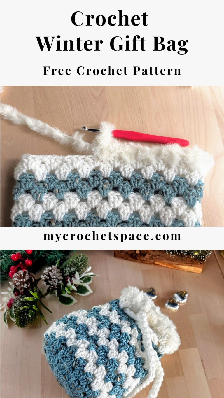 Christmas Crochet Gift Bag Free Pattern - My Crochet Space
