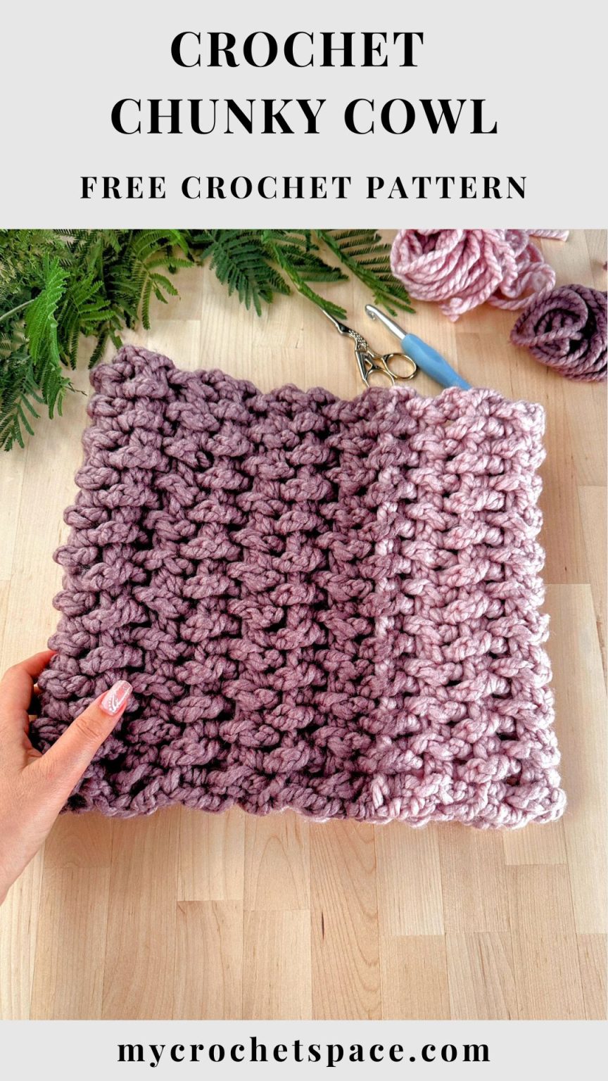 Chunky Crochet Cowl Free Pattern - My Crochet Space