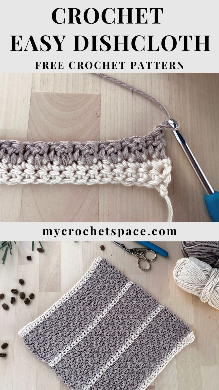 Coffee Break Washcloth - Free Crochet Pattern - My Crochet Space