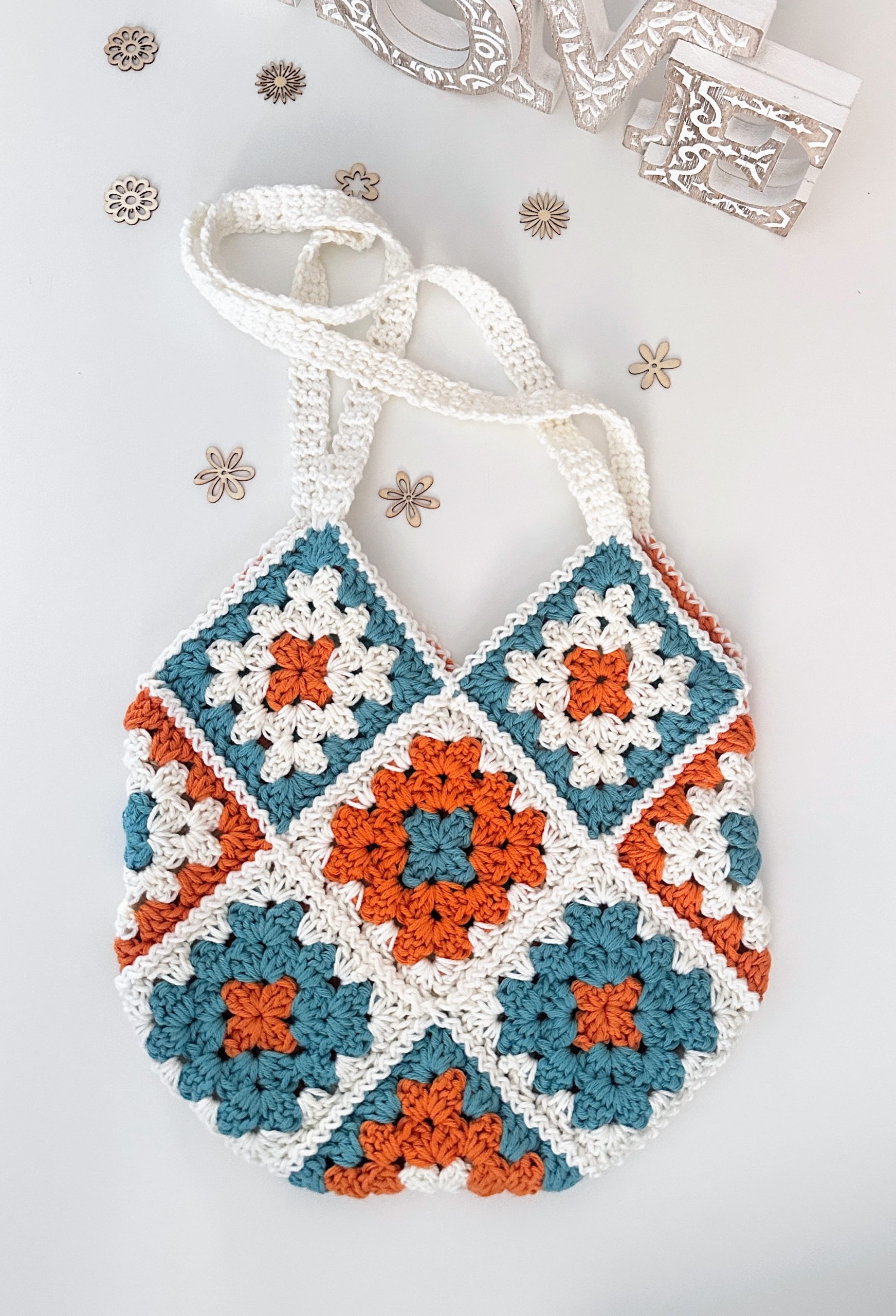 Coastal Granny Square Bag - My Crochet Space