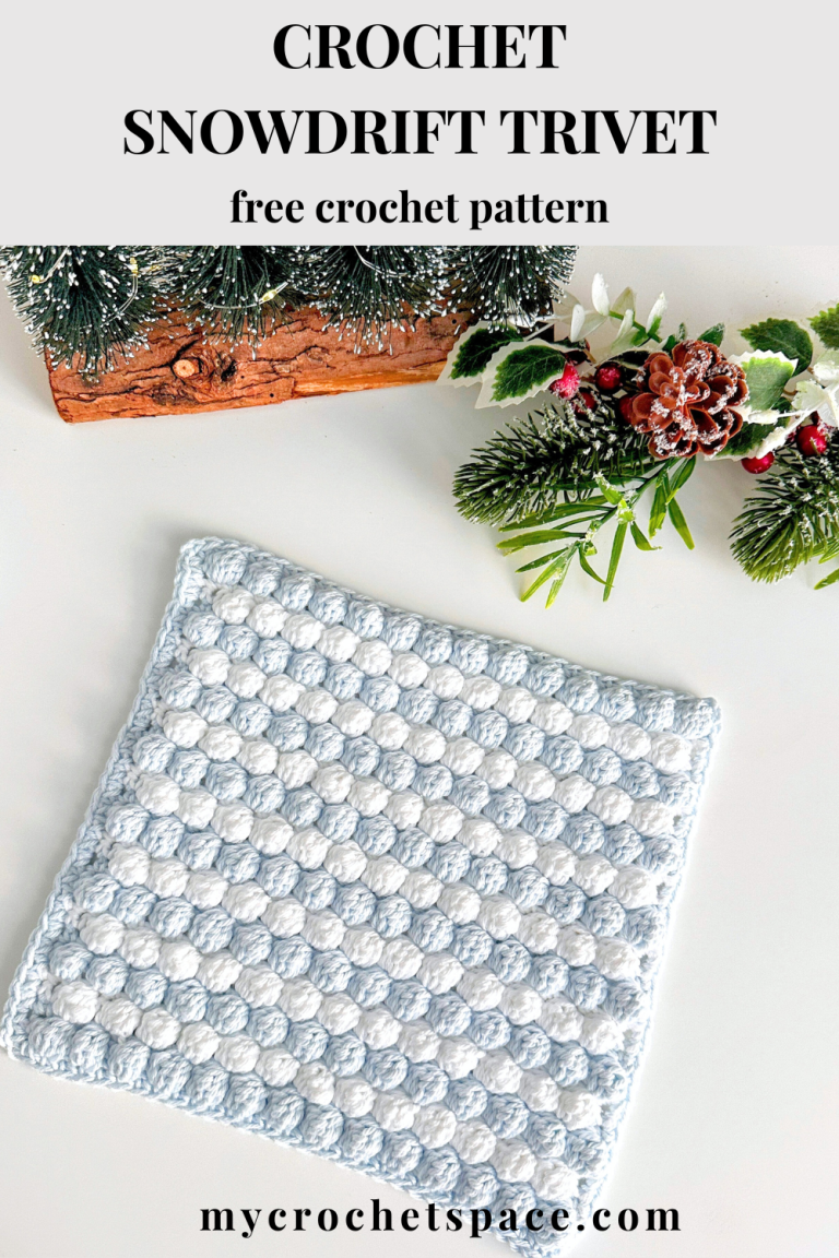 Snowdrift Crochet Trivet - My Crochet Space