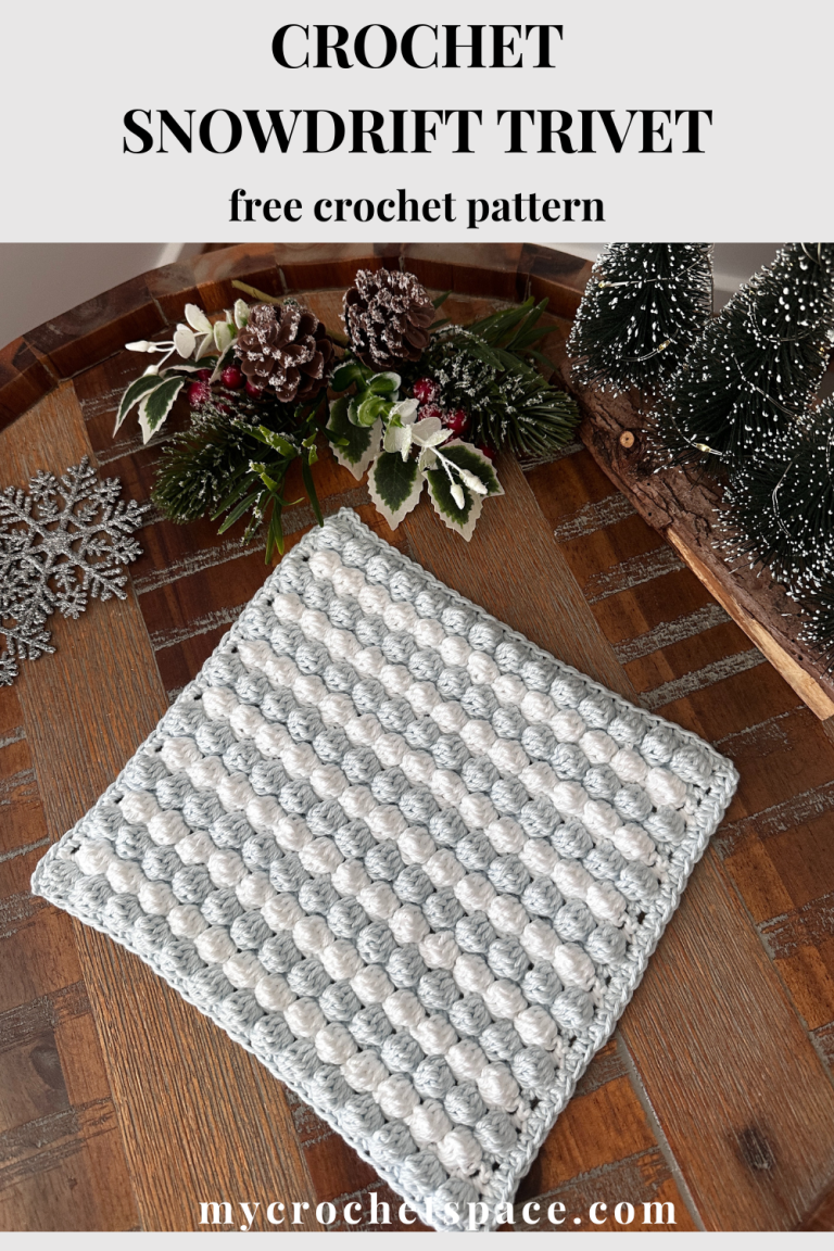 Snowdrift Crochet Trivet - My Crochet Space