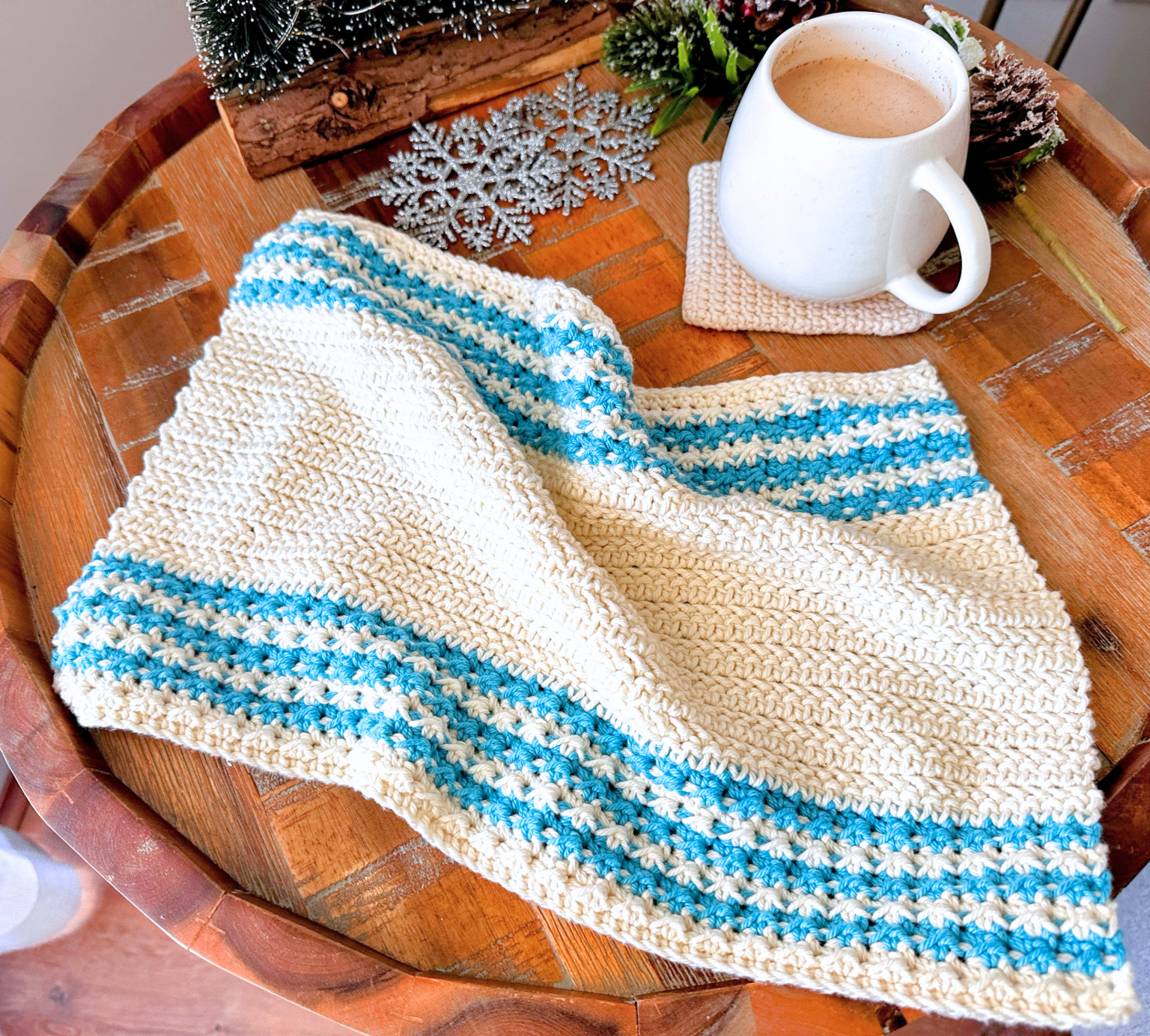 Frosty Days - Crochet Hand Towel Pattern - My Crochet Space